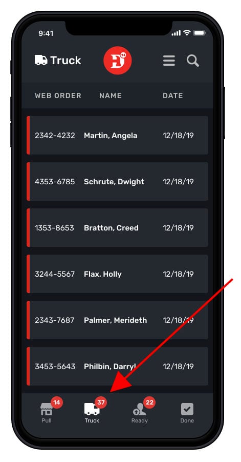 Pick N Pack App: Ship-to-Store Order Process (Truck Tab)