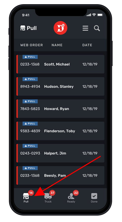 Pick N Pack App: In-Store Inventory Online Order Process (Pull Tab)